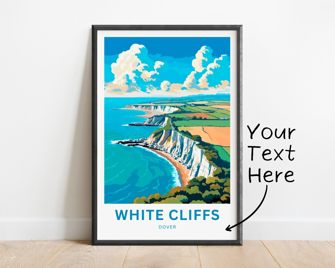 Personalized White Cliffs of Dover Travel Print - White Cliffs of Dover ...