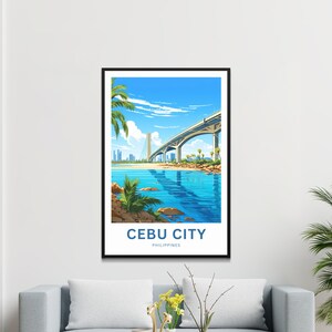 Personalized Cebu City Travel Print - Cebu City Poster, Philippines ...