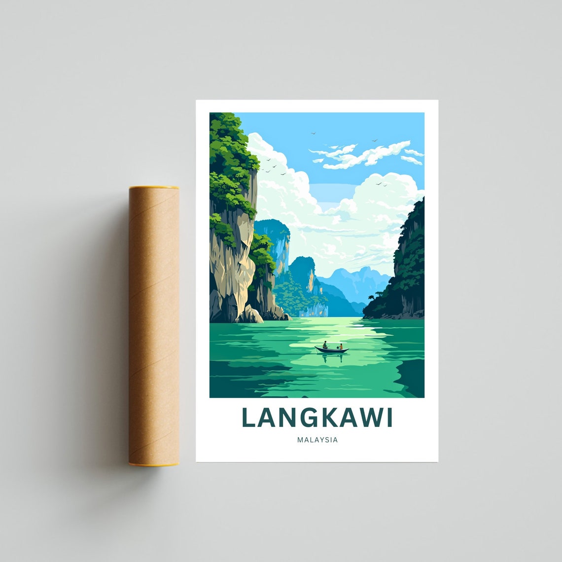 Langkawi Travel Print - Langkawi Poster, Malaysia Wall Art, Framed ...