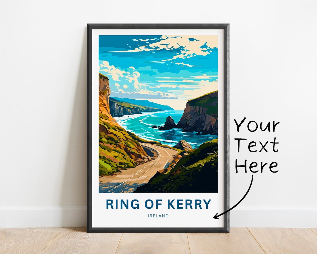 Personalized Ring of Kerry Travel Print - Ring of Kerry Poster, Ireland ...