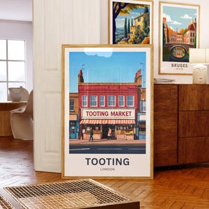 Tooting Travel Print - Tooting Poster, South London Wall Art, Framed ...