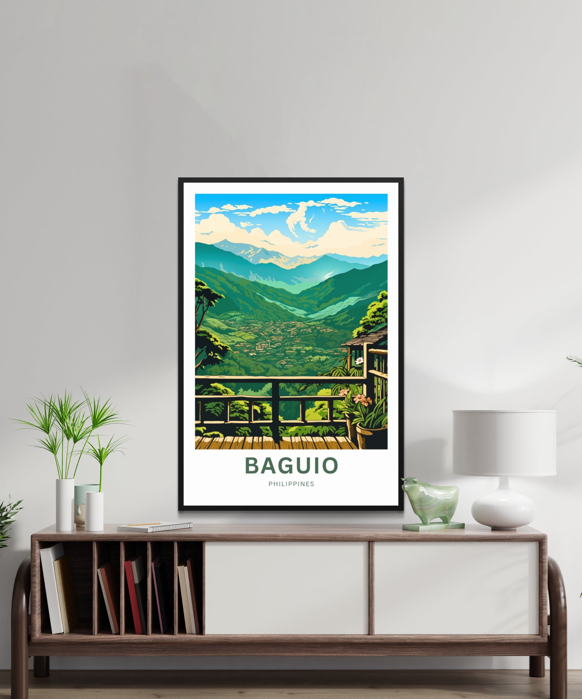 Baguio City Travel Print - Baguio Poster, Philippines Wall Art, Framed ...