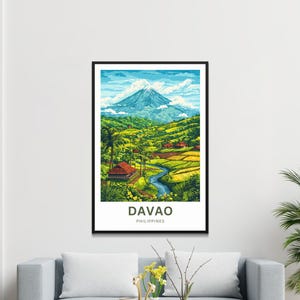 Davao Travel Print - Davao Poster, Philippines Wall Art, Framed Present ...