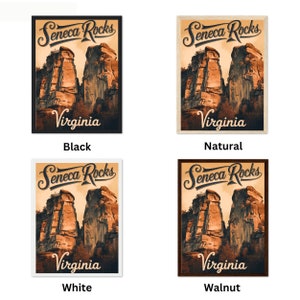 Seneca Rocks Vintage Travel Print - Seneca Rocks Vintage Poster ...