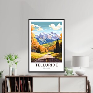 Telluride Travel Print - Telluride Poster, Colorado Wall Art, Framed ...