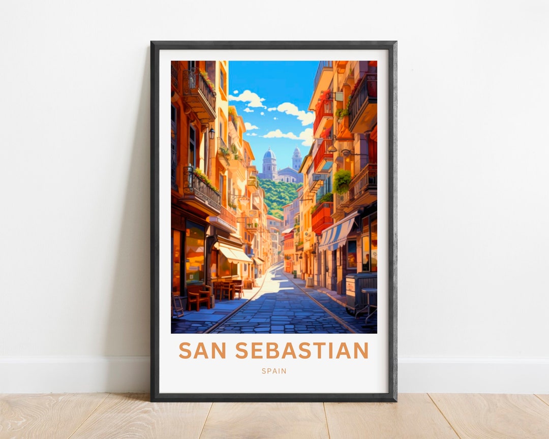 San Sebastian Print - San Sebastian Poster, Spain Wall Art, Framed ...