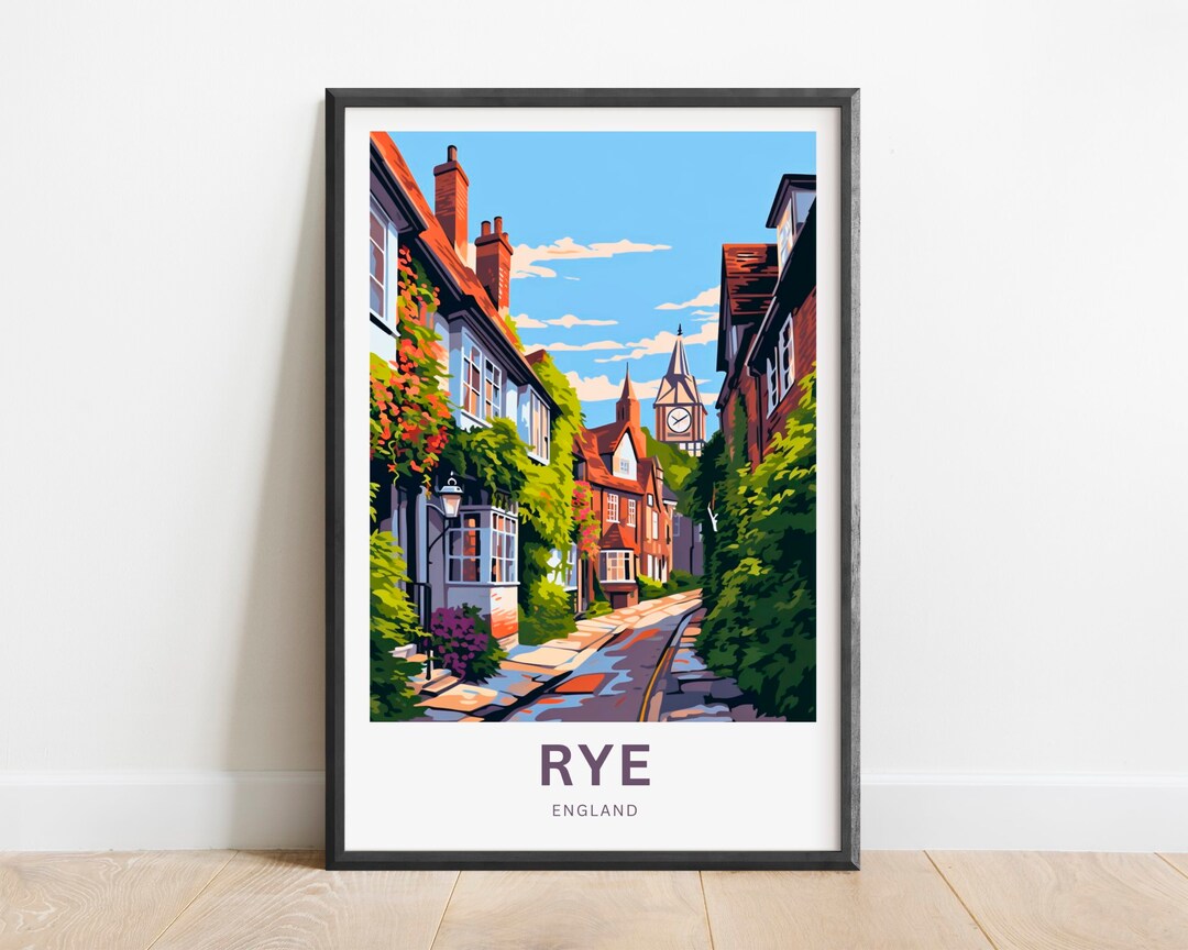 Rye Travel Print - Rye Poster, England Wall Art, Framed Present, Gift England Present - Etsy