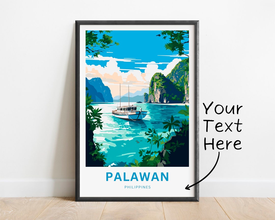 Personalized Palawan Travel Print Palawan Poster, Philippines Wall Art ...