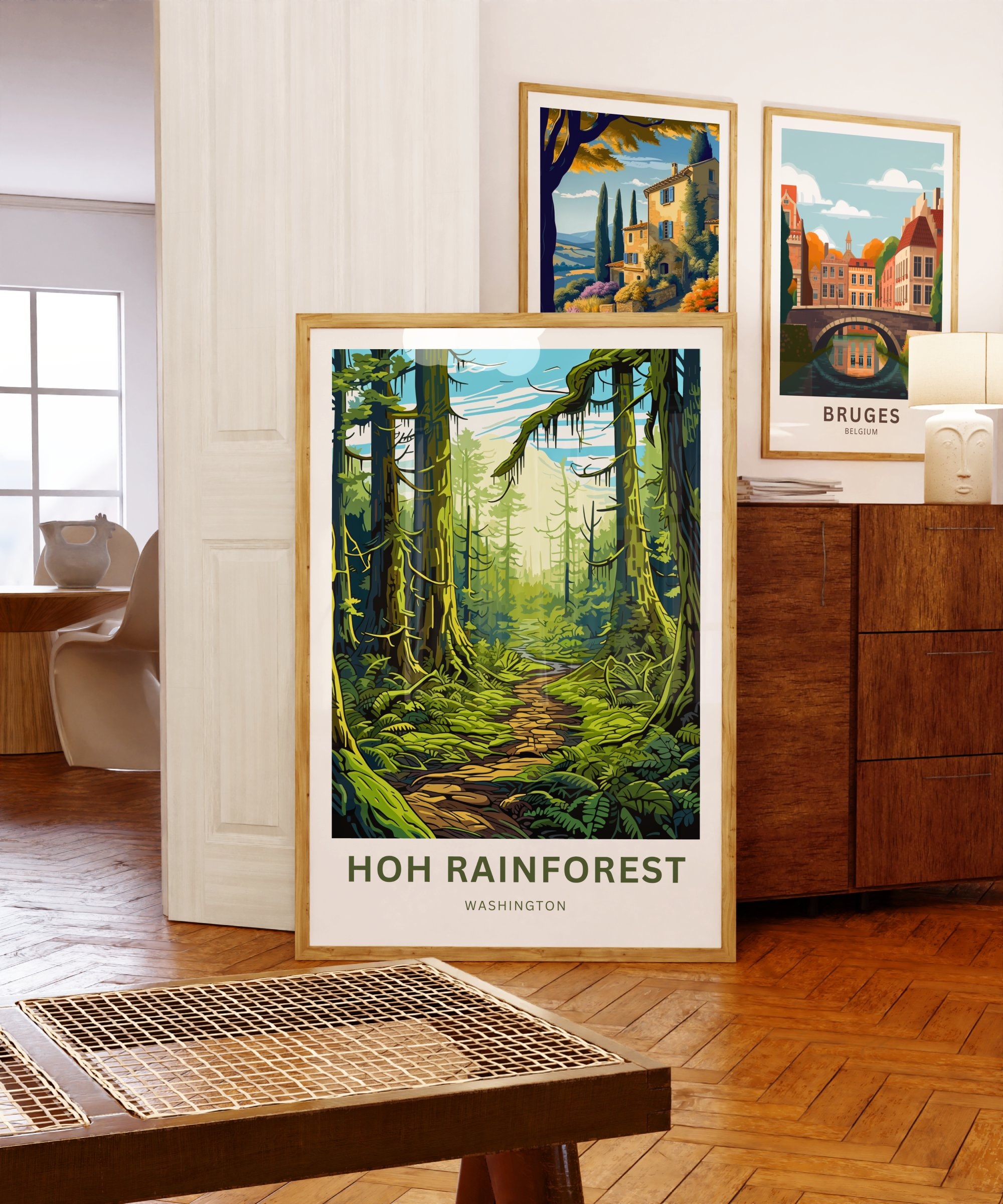 Hoh Rainforest Travel Print - Hoh Rainforest Poster, Olympic National ...