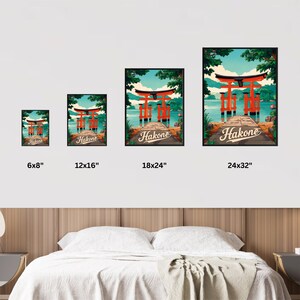 Hakone Vintage Travel Poster - Hakone Print, Japan Wall Art, Framed ...