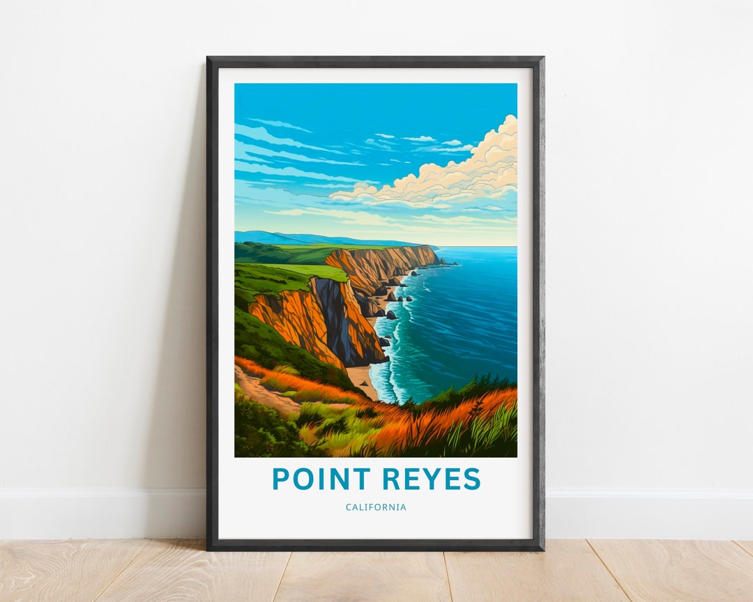 Point Reyes Travel Print - Point Reyes Poster, California Wall Art ...