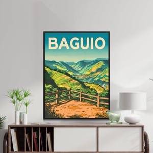 Baguio City Vintage Travel Poster Baguio City Print, Philippines Wall ...