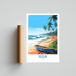 Personalized Goa Travel Print - Goa Poster, India Wall Art, Framed ...