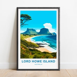 Lord Howe Island Travel Print - Lord Howe Island Poster, Australia Wall ...