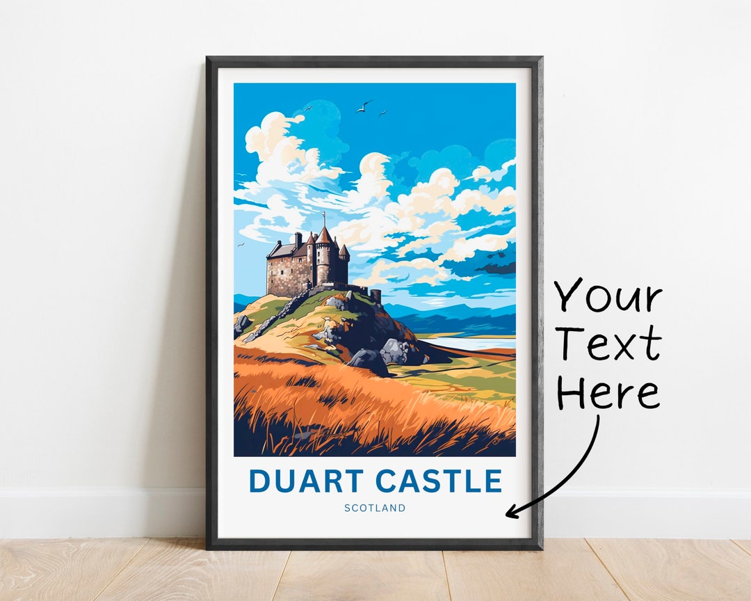 Personalized Duart Castle Travel Print - Duart Castle Poster, Scotland ...