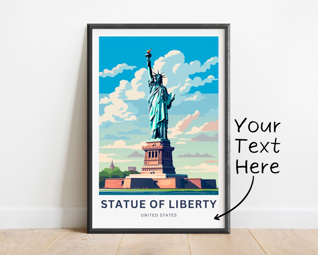 Personalized Statue of Liberty Travel Print - Statue of Liberty Poster ...