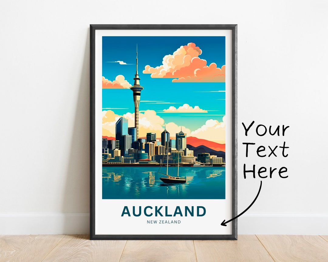 Personalized Auckland Travel Print - Auckland Poster, New Zealand Wall ...