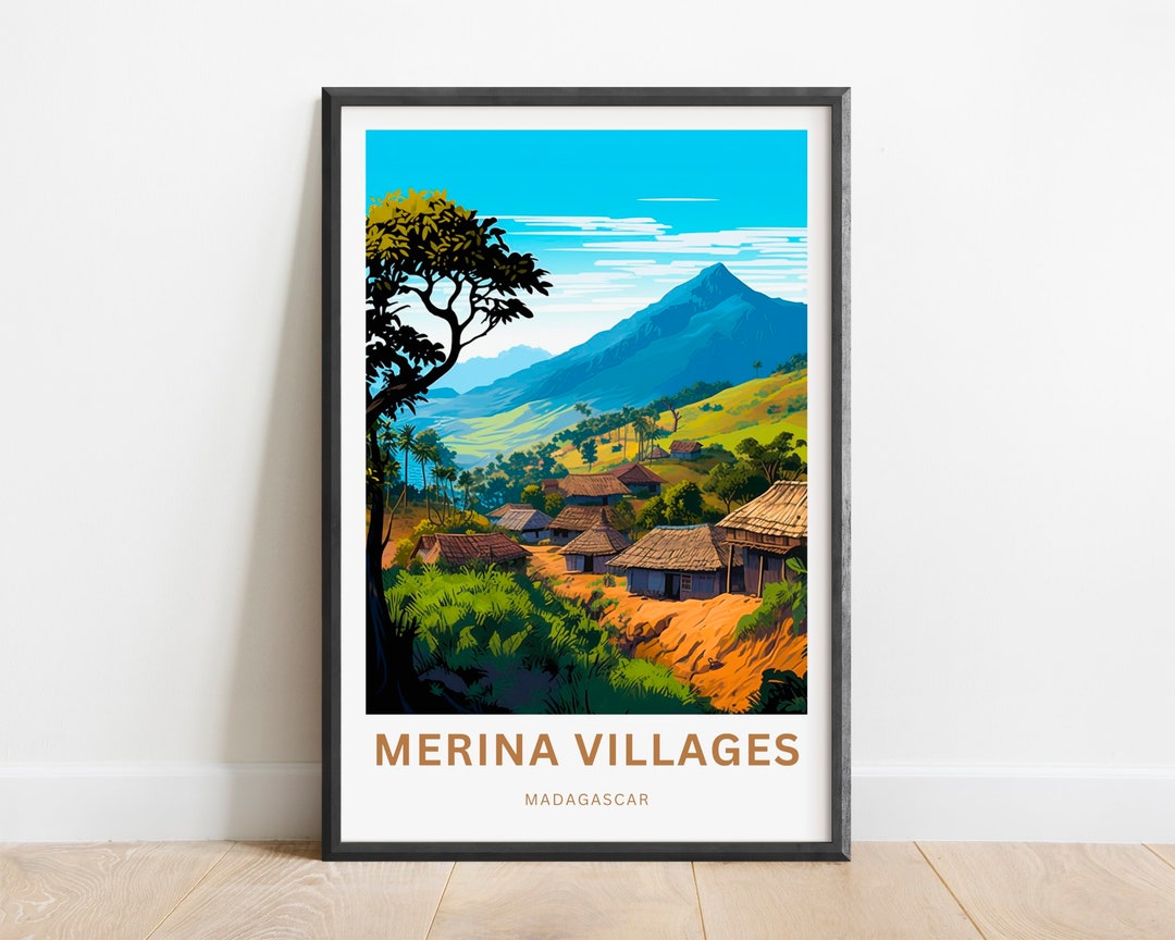 Merina Villages Travel Print - Merina Villages Madagascar Poster ...