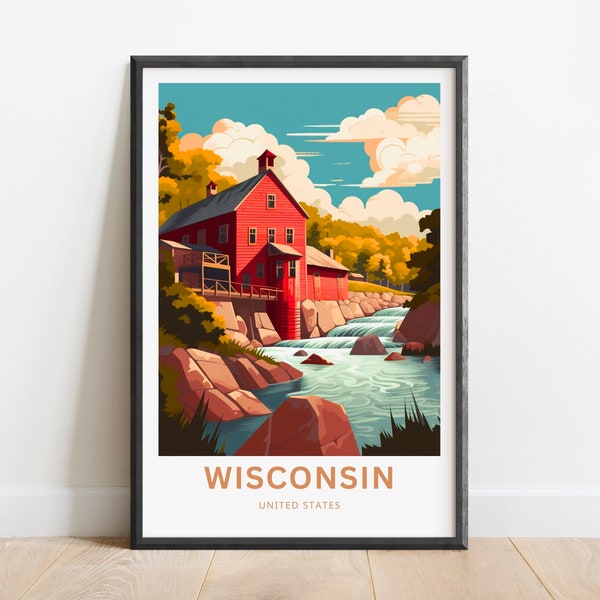 Wisconsin Poster - Etsy