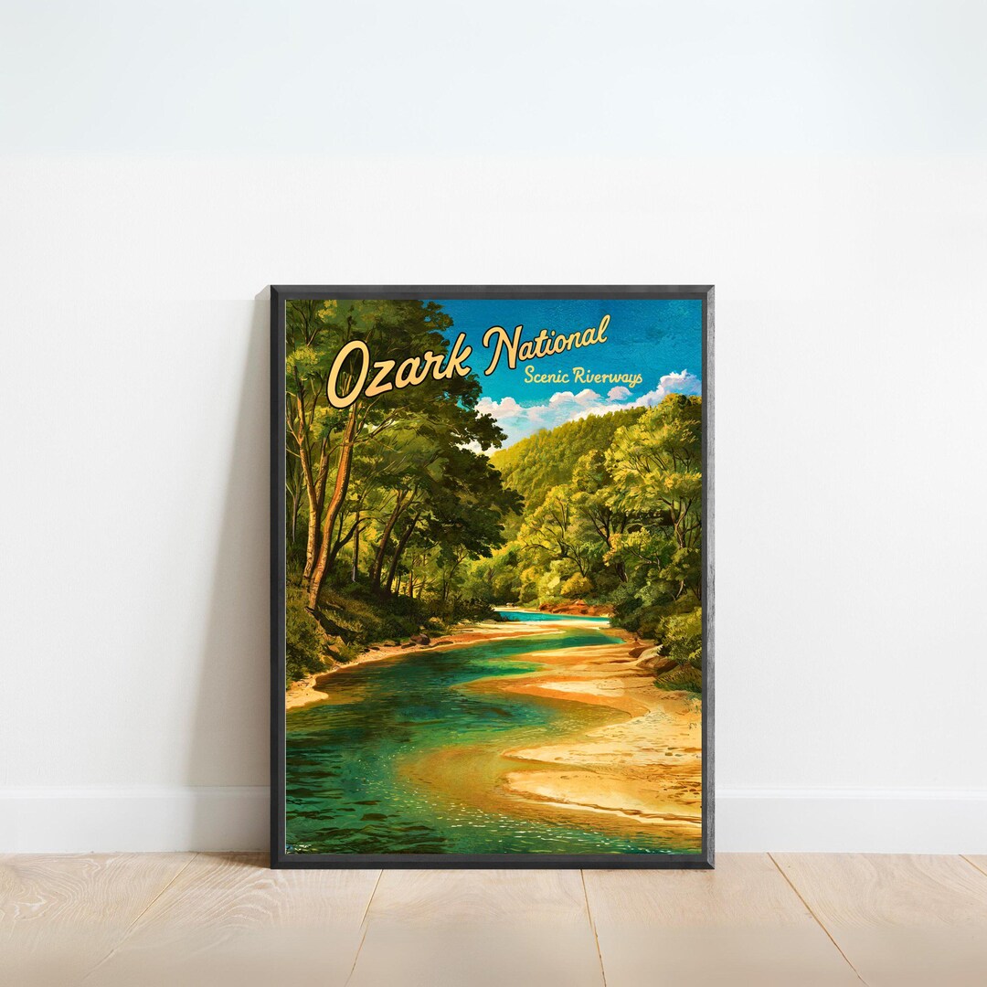 Ozark National Scenic Riverways Vintage Travel Poster - Ozark Print ...