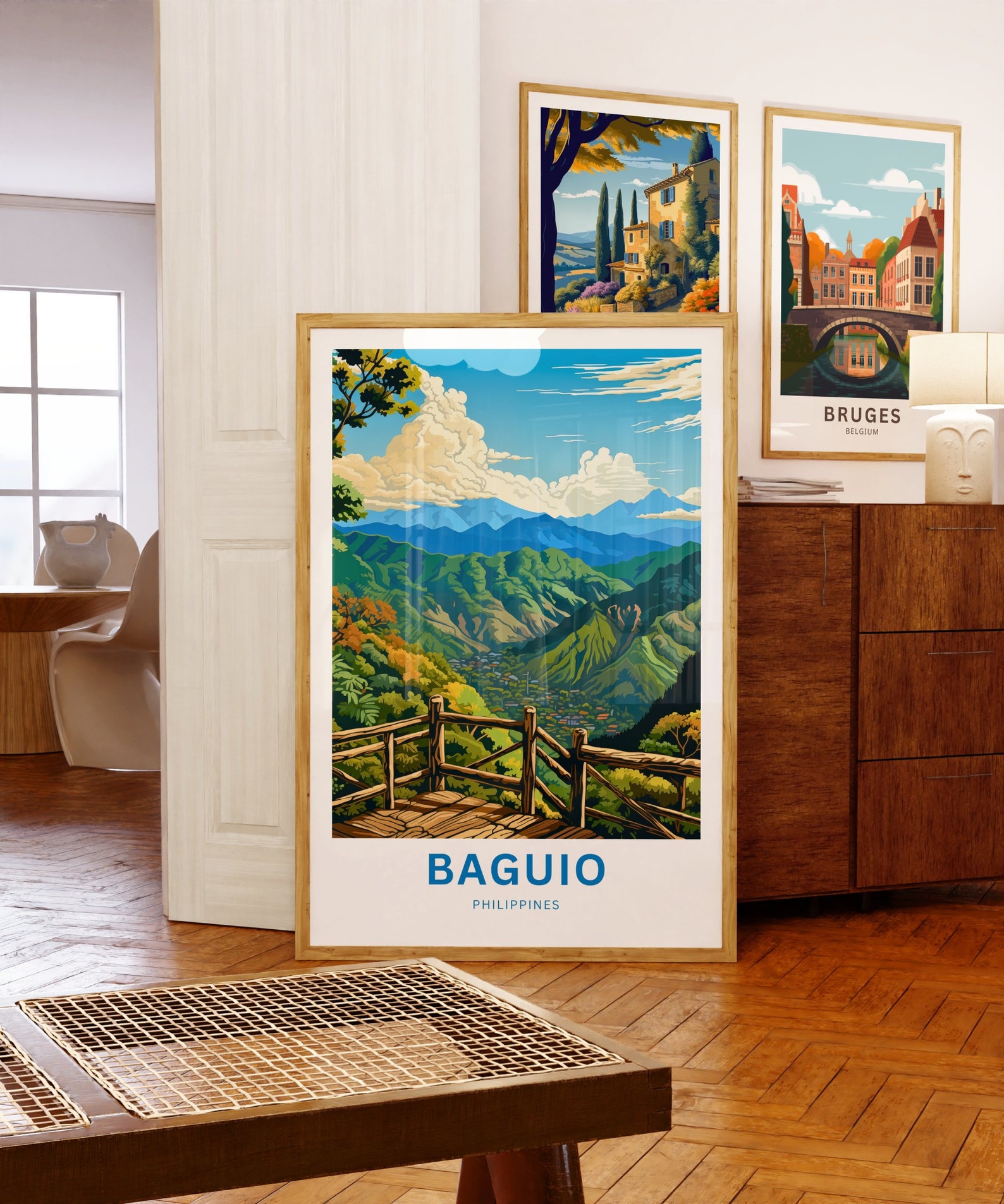 Baguio City Travel Print - Baguio Poster, Philippines Wall Art, Framed ...