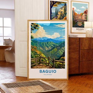 Baguio City Travel Print - Baguio Poster, Philippines Wall Art, Framed ...