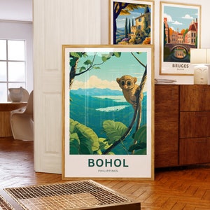 Bohol Travel Print - Bohol Poster, Philippines Wall Art, Framed Present ...