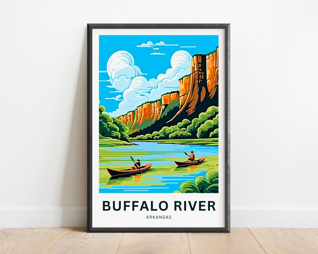 Buffalo River Travel Print - Buffalo River Poster, Arkansas Wall Art ...