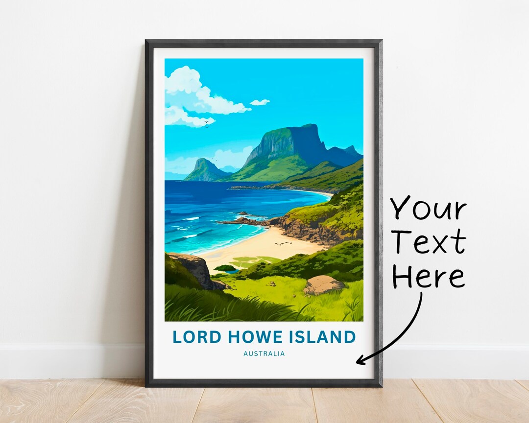 Lord Howe Island Travel Print - Lord Howe Island Poster, Australia Wall ...