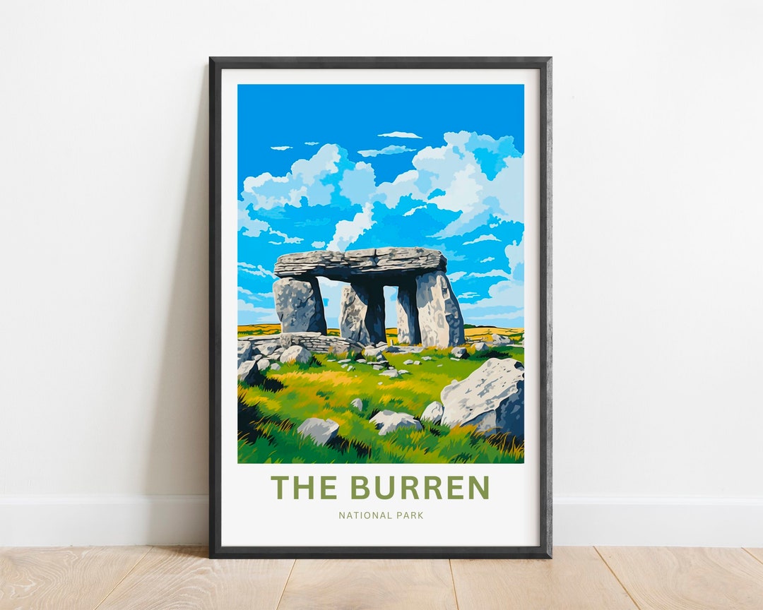 The Burren National Park Travel Print - Burren National Park Poster ...