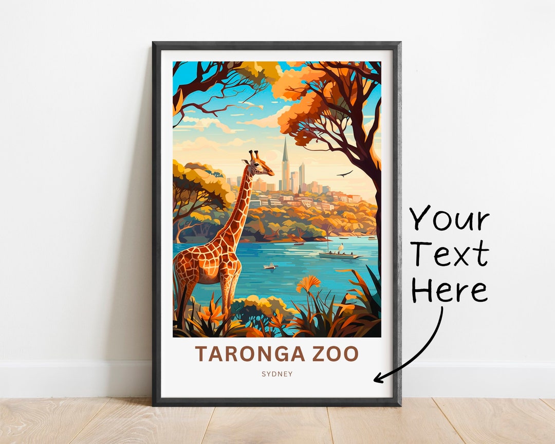 Personalized Taronga Zoo Travel Print - Taronga Zoo Poster, Sydney Wall ...
