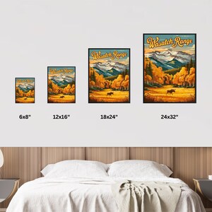 Wasatch Range Vintage Travel Poster - Wasatch Range Print, Utah Wall ...