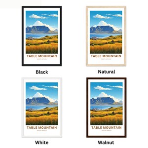 Table Mountain Print - Table Mountain Poster, South Africa Wall Art ...