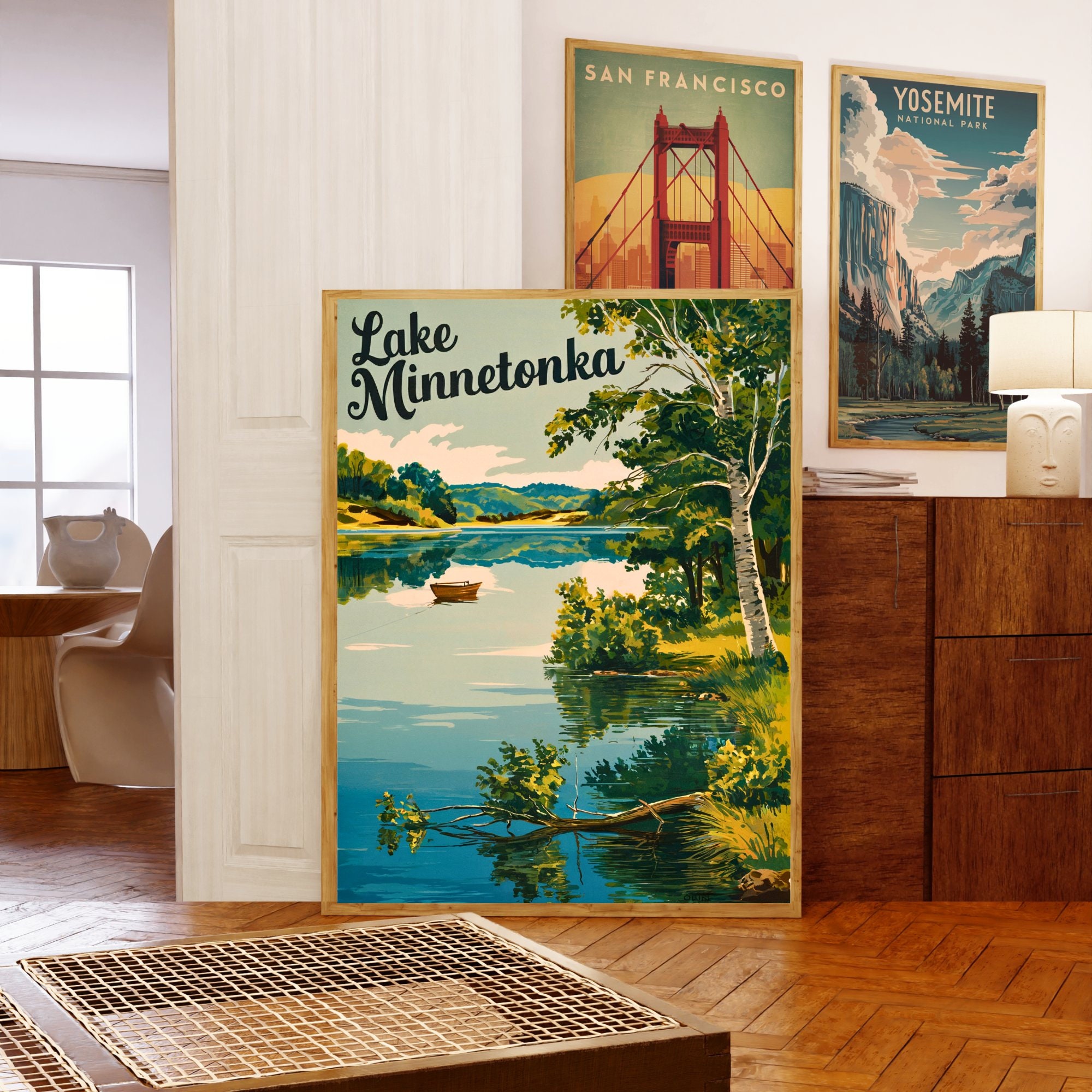 Lake Minnetonka Vintage Travel Poster - Lake Minnetonka Print ...