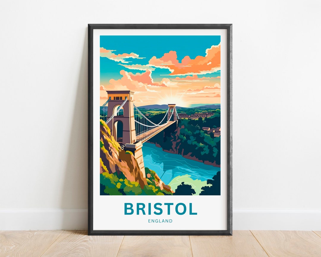 Bristol Travel Print - Bristol Poster, England Wall Art, Framed Present ...