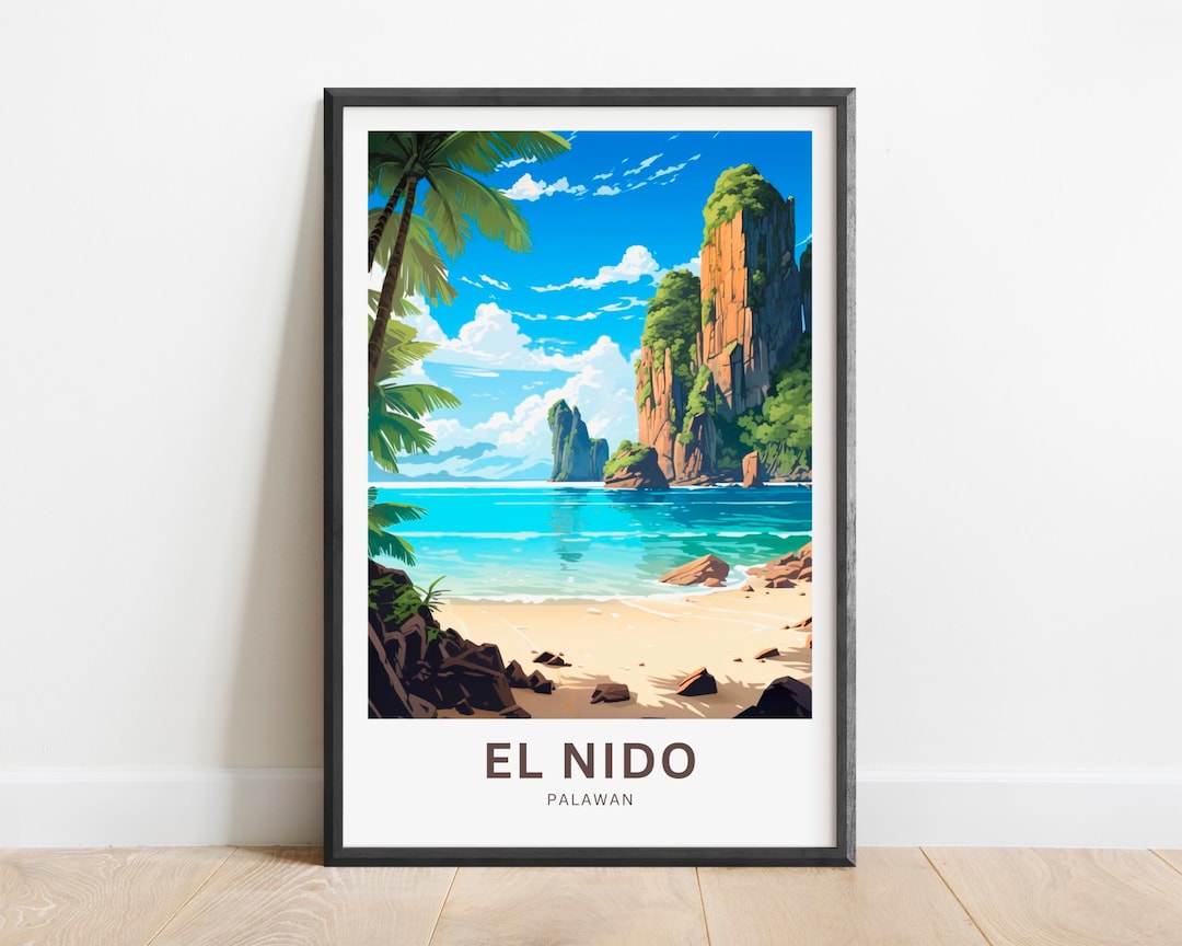 El Nido Travel Print - El Nido Poster, Philippines Wall Art, Framed ...