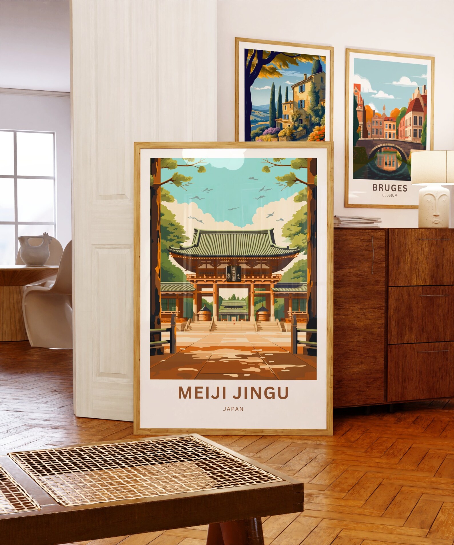 Meiji Jingu Travel Print - Meiji Jingu Poster, Japan Wall Art, Framed ...