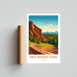 Red Rocks Amphitheatre Travel Print - Red Rocks Amphitheatre Poster ...