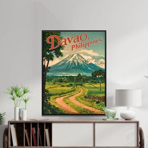 Davao Vintage Travel Poster Davao Print, Philippines Wall Art, Framed ...
