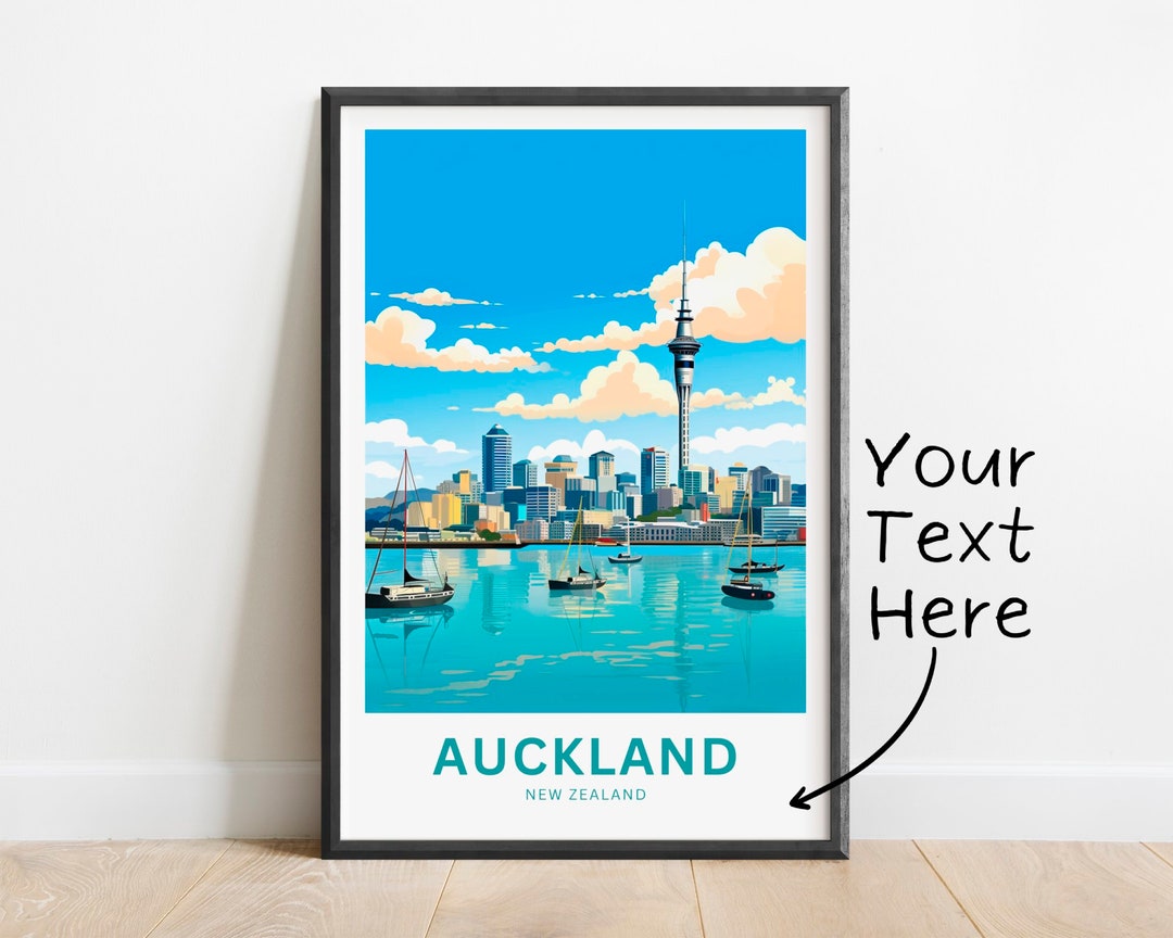 Personalized Auckland Travel Print Auckland Poster, New Zealand Wall ...