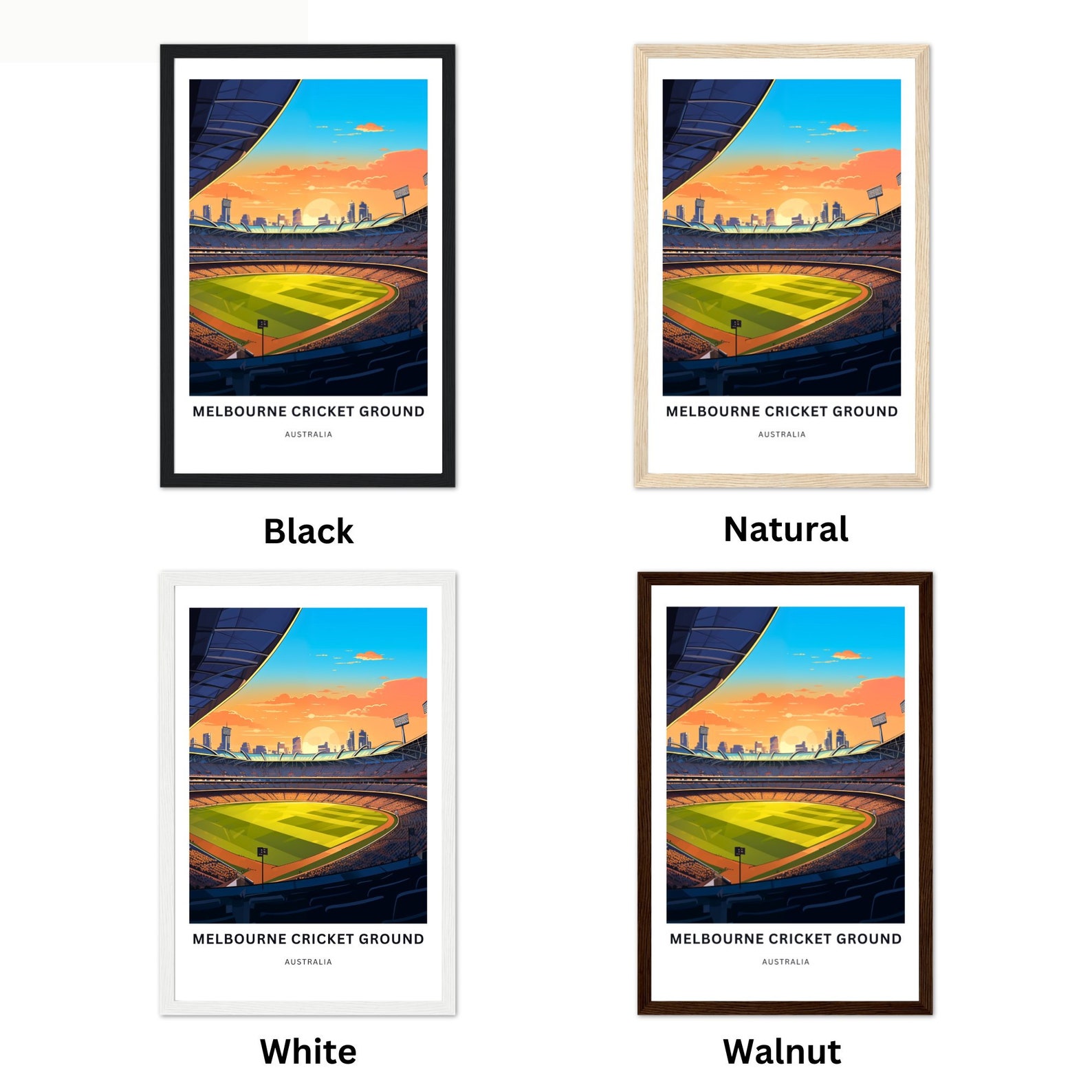 Melbourne Cricket Ground (MCG) Travel Print - Melbourne Cricket Ground ...