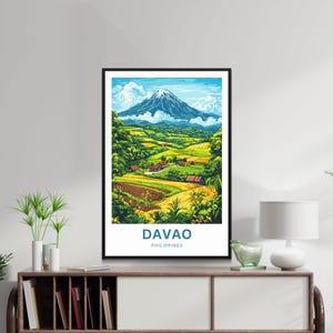 Davao Travel Print - Davao Poster, Philippines Wall Art, Framed Present ...