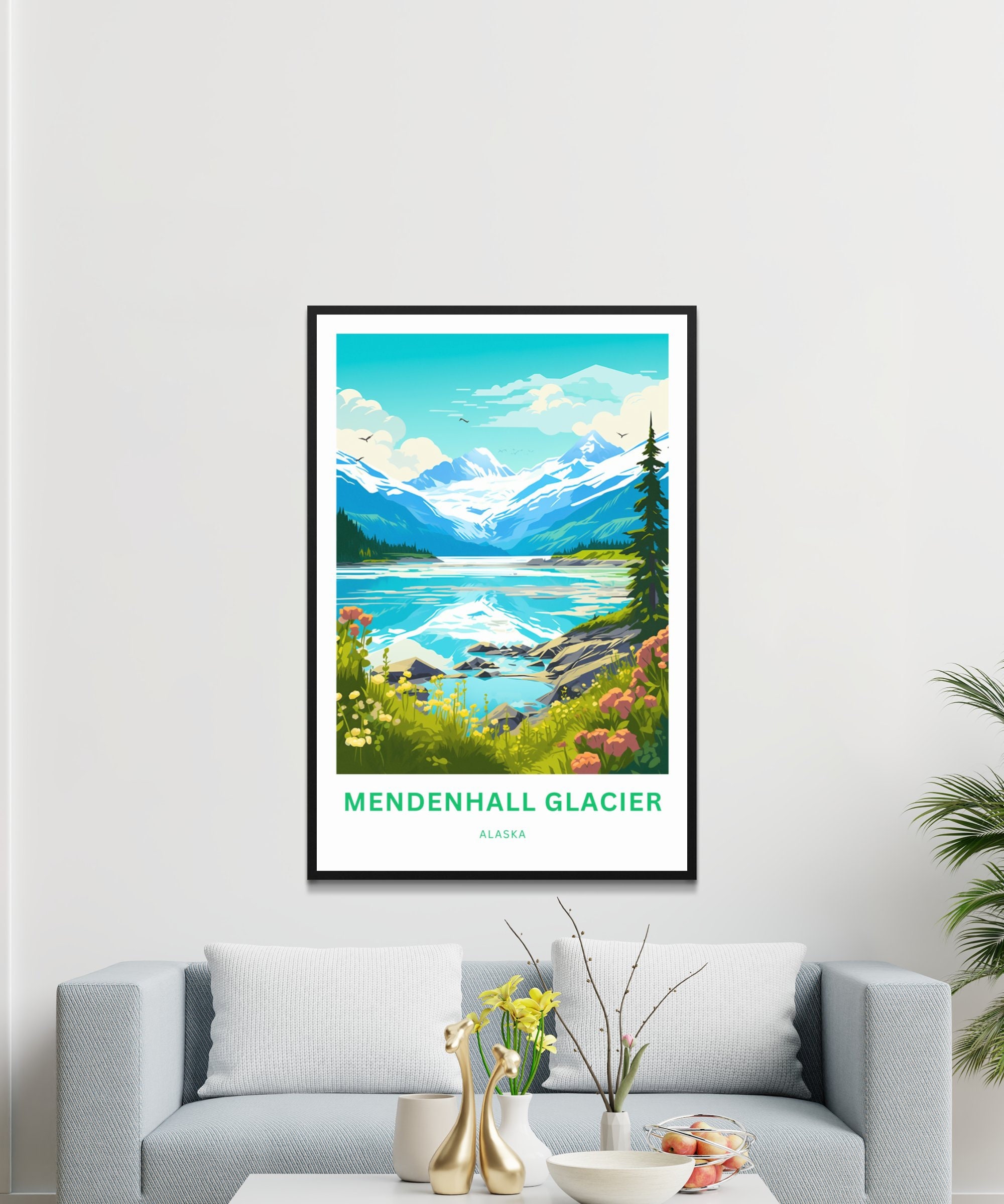 Mendenhall Glacier Travel Print Mendenhall Glacier Poster Alaska