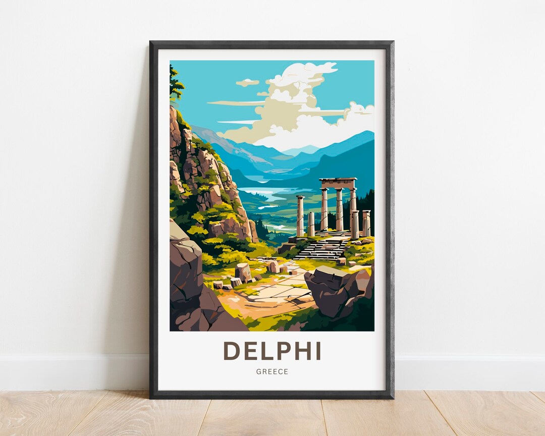 Delphi Travel Print - Delphi Poster, Greece Wall Art, Framed Present, Gift Greece Present - Etsy