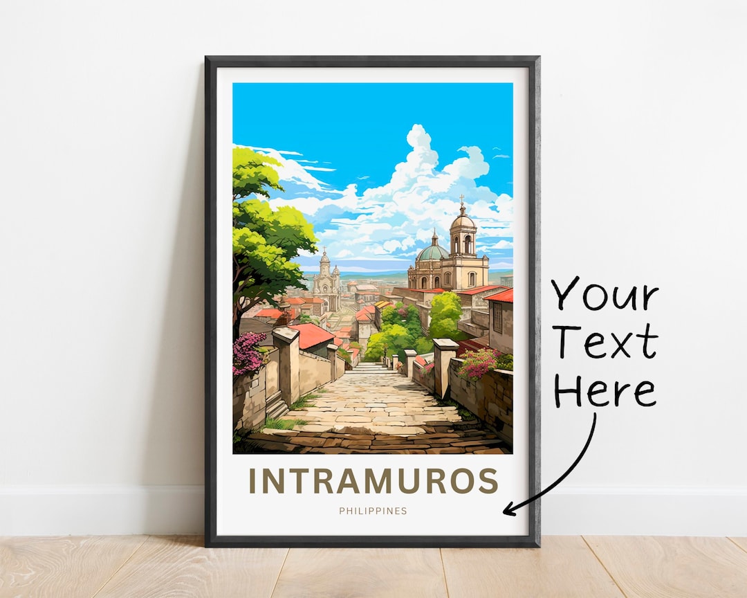 Personalized Intramuros Travel Print Intramuros Poster, Philippines ...