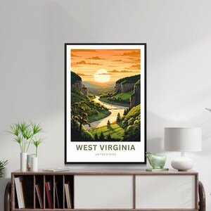 Personalized West Virginia Travel Print - West Virginia Poster, United ...