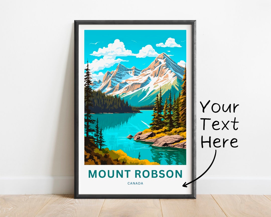Personalized Mount Robson Travel Print Mount Robson Poster, Canada Wall ...