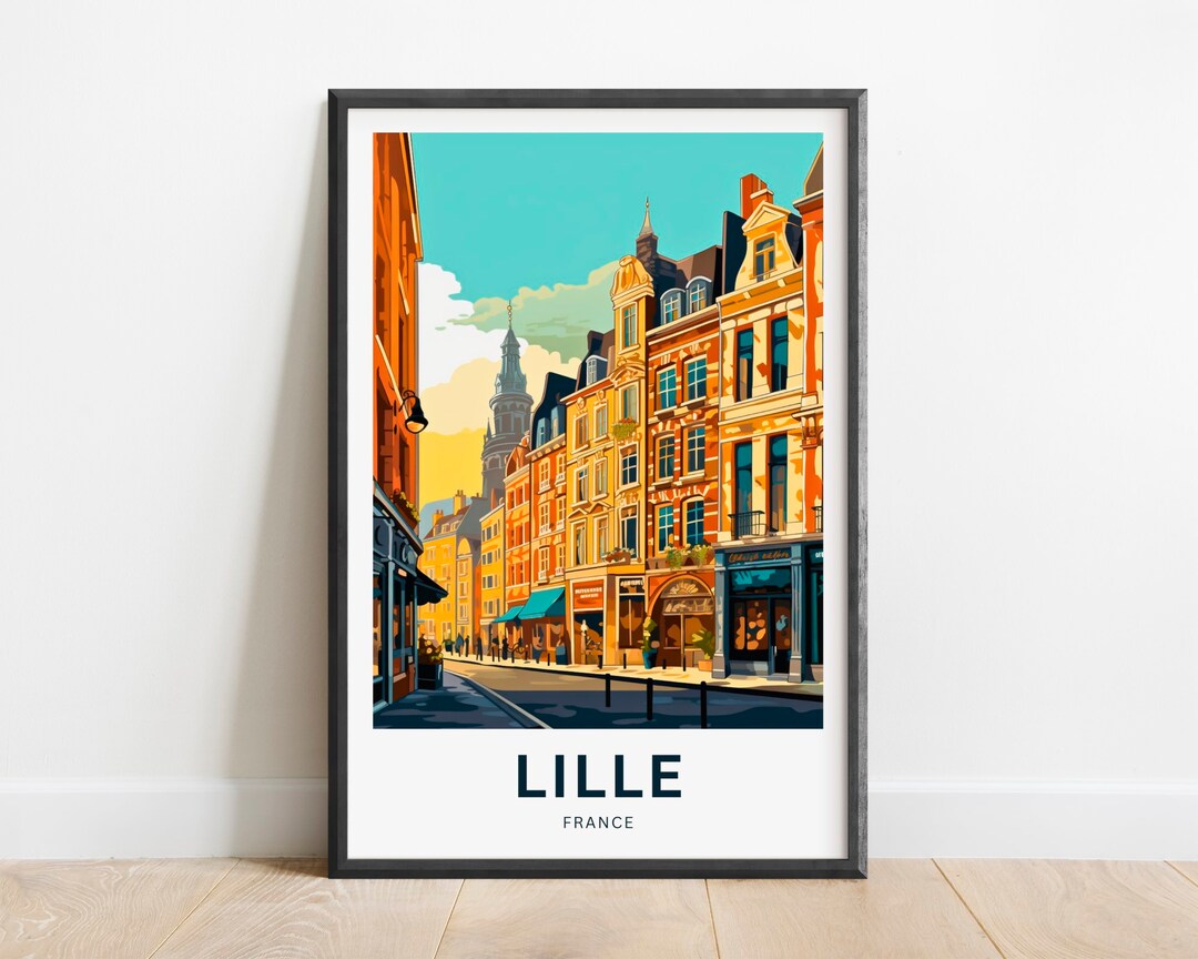 Lille Travel Print - Lille Poster, France Wall Art, Framed Present ...