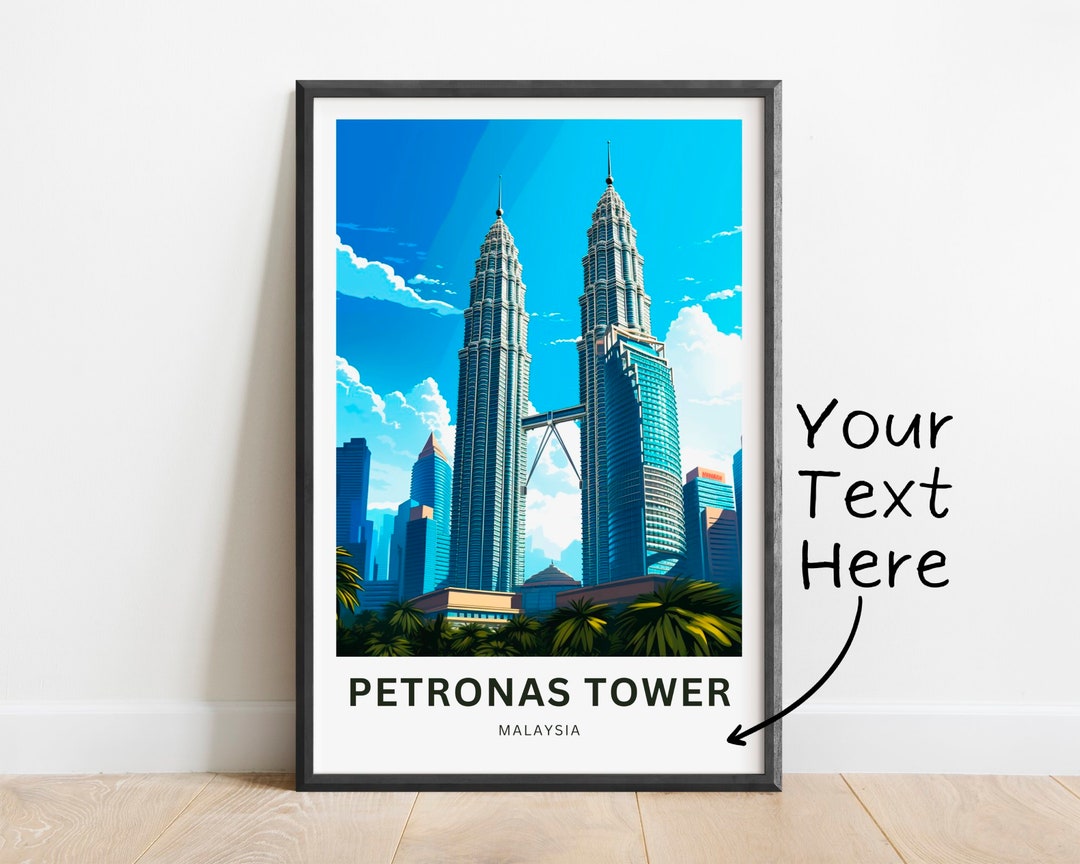 Personalized Petronas Tower Travel Print petronas Tower Poster ...