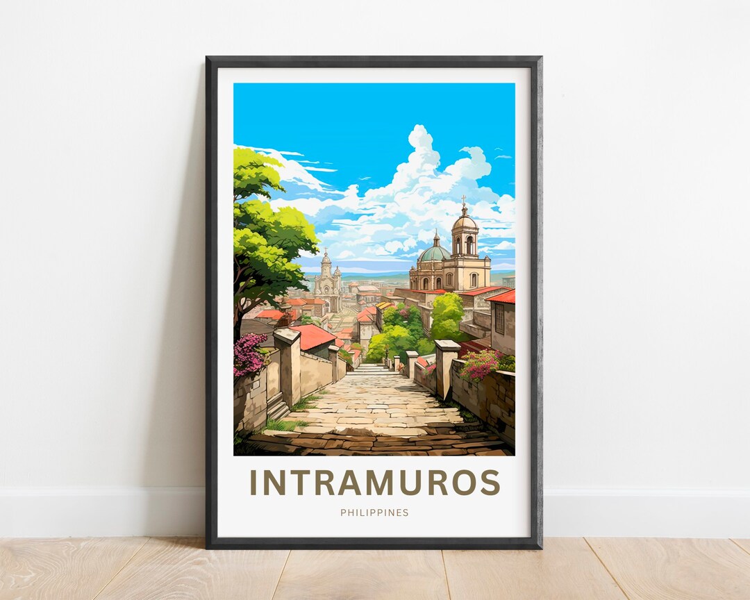 Intramuros Travel Print Intramuros Poster, Philippines Wall Art, Framed ...